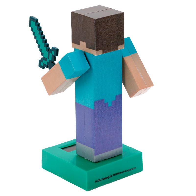 Muñeco Solar Steve Minecraft